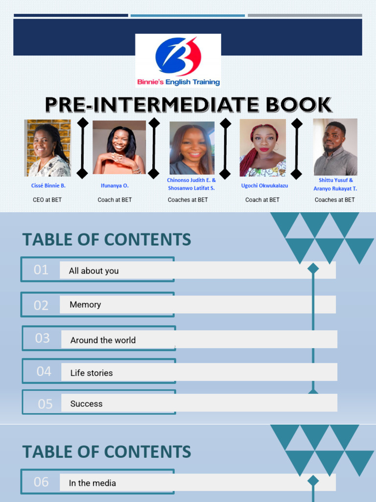 Pre-Intermediate English Learning Guide | PDF | Adjective | Stress ...