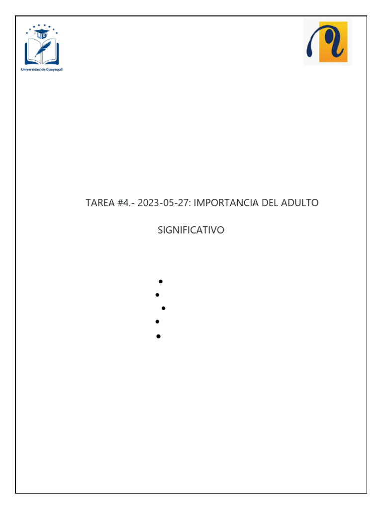 Tarea 4 Desarrollo de La Adolescencia | PDF | Adultos | Liderazgo