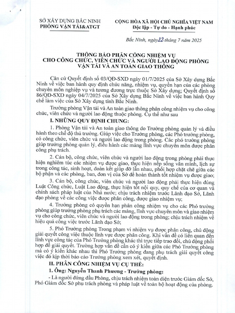 Phan Cong Nhiem Vu Phong Van Tai | PDF