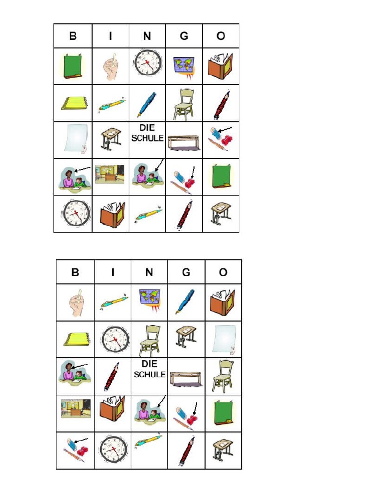 Bingo School Objects | PDF | Gaming And Lottery | Casino And Gambling