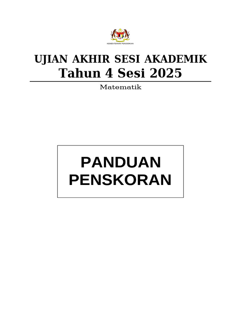 TAHUN 4 PP SET 1 | PDF