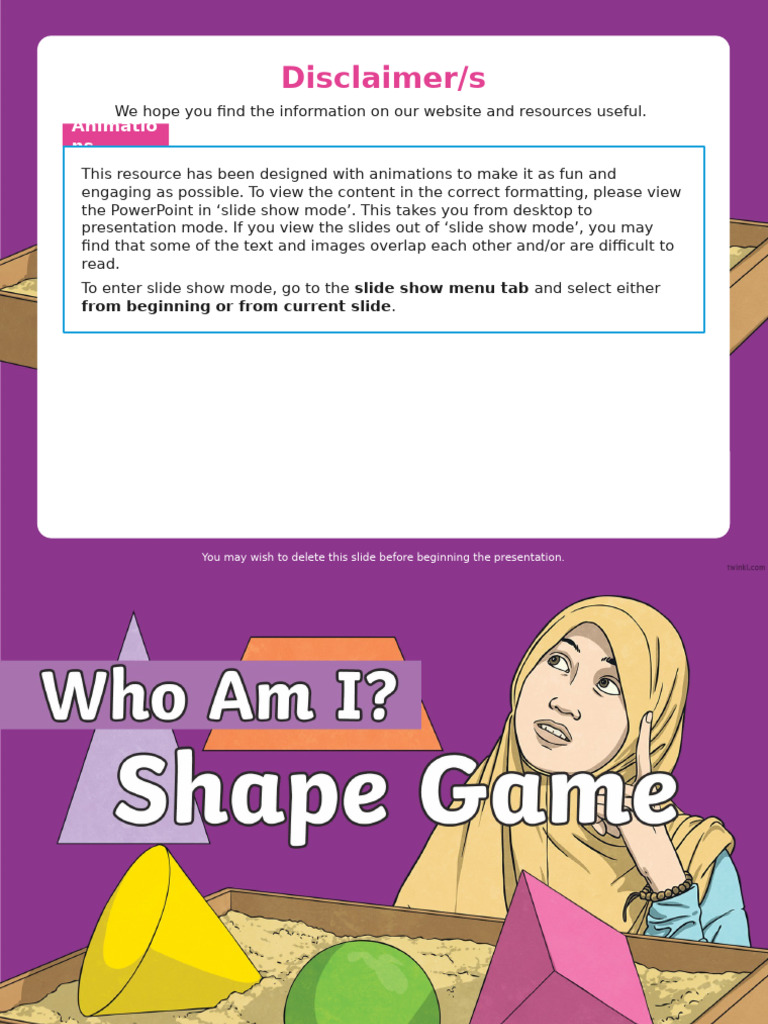 Au N 1634304923 Who Am I Shape Game Ver 1 | PDF | Shape | Rectangle