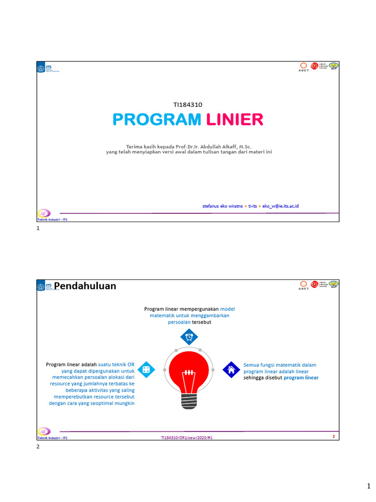 Panduan Lengkap Program Linear TI | PDF