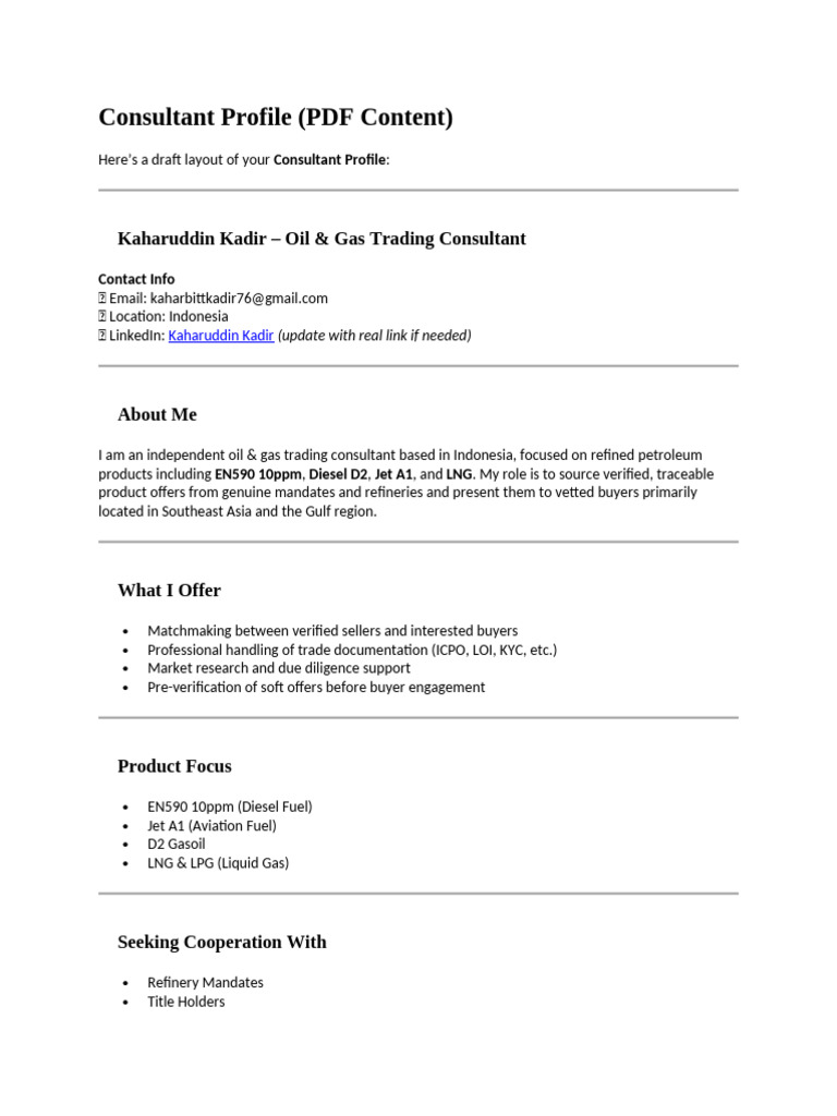 Consultant Profile KK | PDF