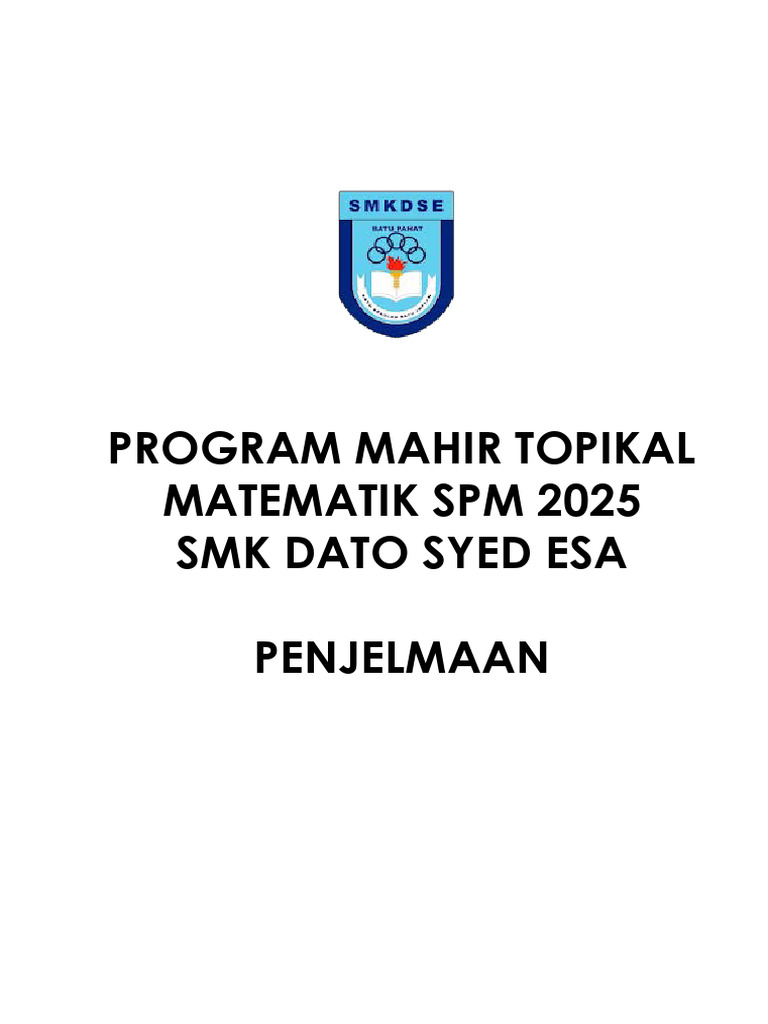 Modul Latihan Penjelmaan 2025 DSE | PDF