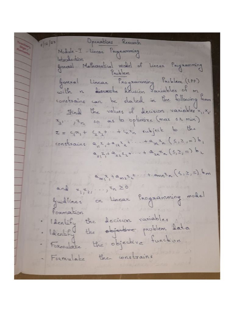 Operation Research | PDF