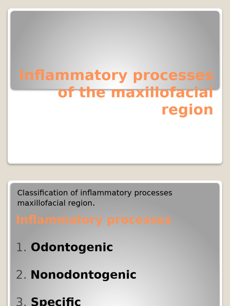 Maxillofacial Inflammatory Processes Guide | PDF | Diseases And ...