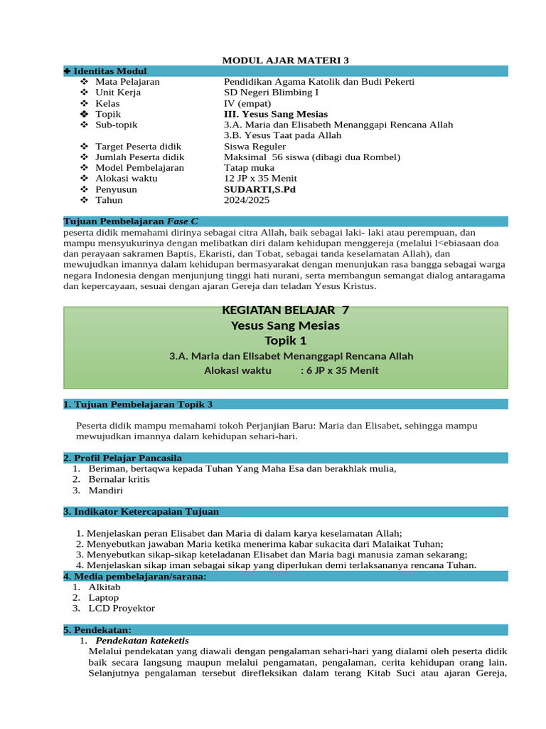 RPP Kelas 5 K Merdeka TEMA 3 | PDF
