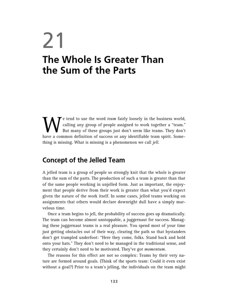 Peopleware-The Whole Is Greater Than The Sum of The Parts | PDF