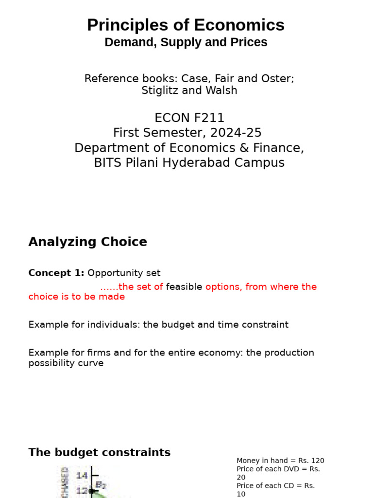 2 - Demand, Supply and Prices | PDF | Opportunity Cost | Marginal Cost