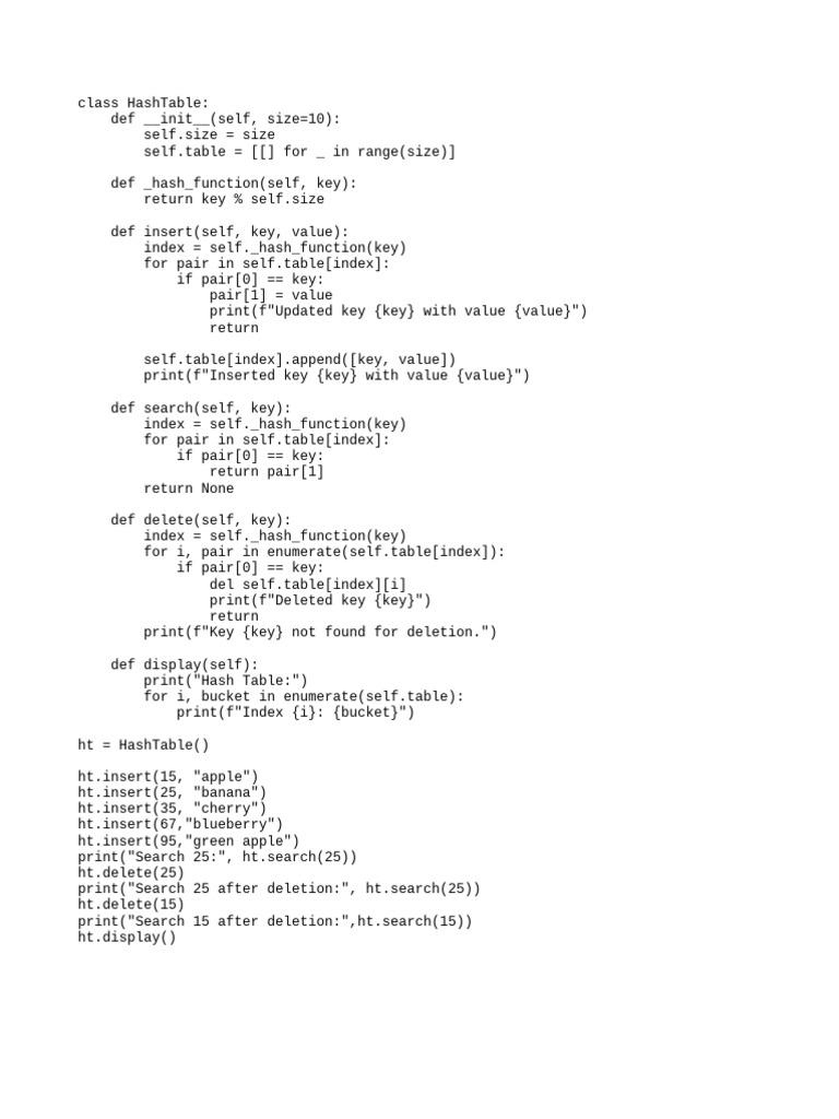 Hash Table Using Chaining | PDF