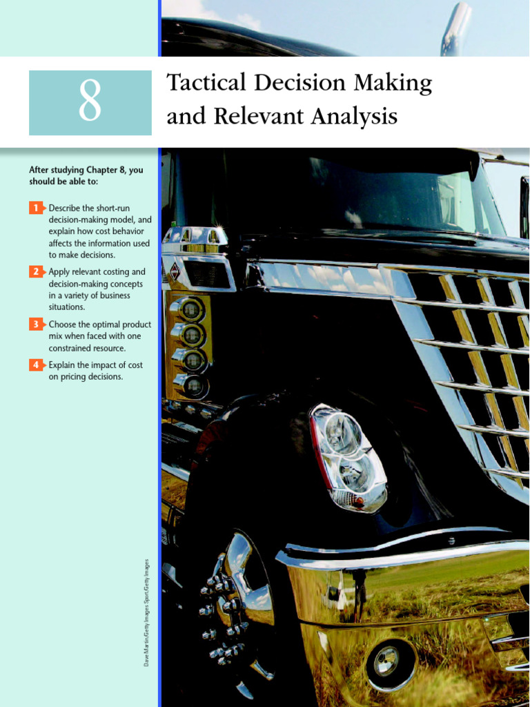 Tactical Decision Making in Business | PDF | Opportunity Cost | Cost