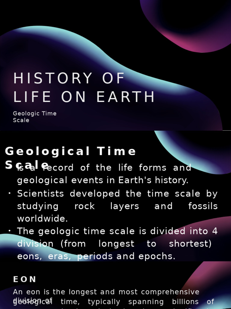 History of Life On Earth | PDF | Geologic Time Scale | Earth Sciences