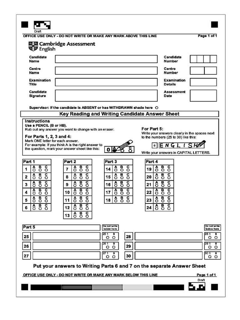 Key For Schools Answer Key | PDF