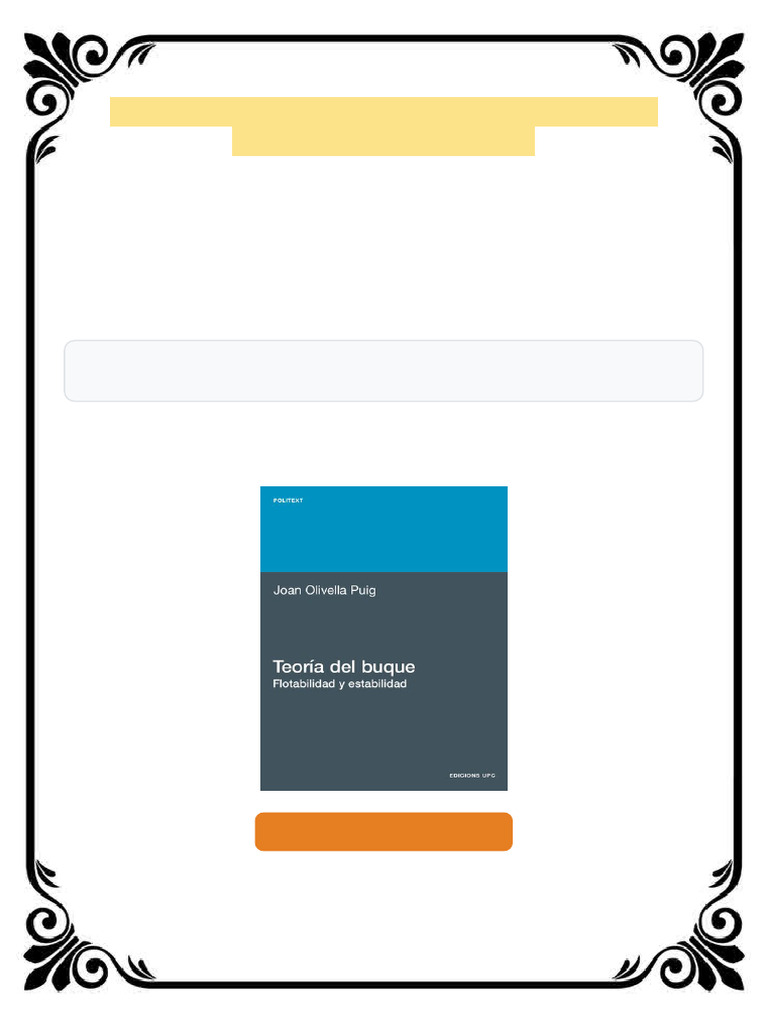 Teoría Del Buque Flotabilidad y Estabilidad 2nd Edition Joan Olivella Puig Full Package | PDF ...