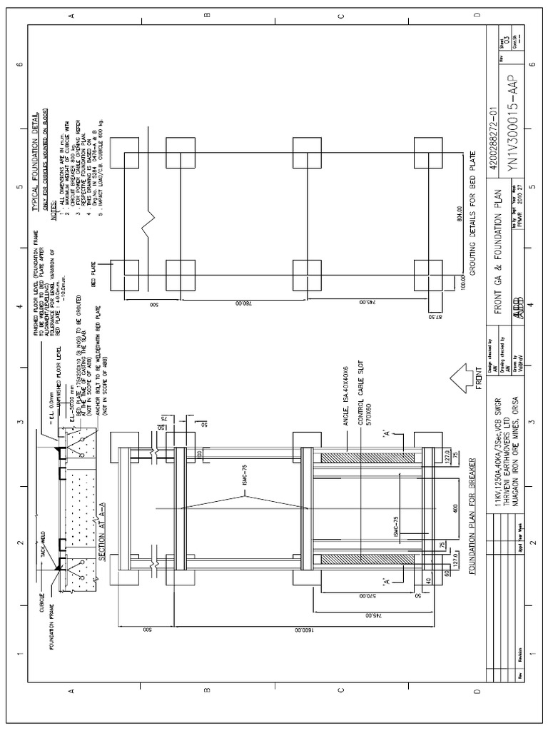 Front GA & Foundation Plan Model 3 | PDF