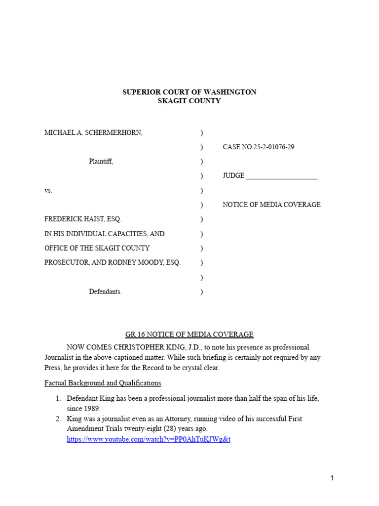 Rodney Moody Media Notice, 2022 Findings and 2022 Robertson Lawsuit | PDF | Summary Judgment ...