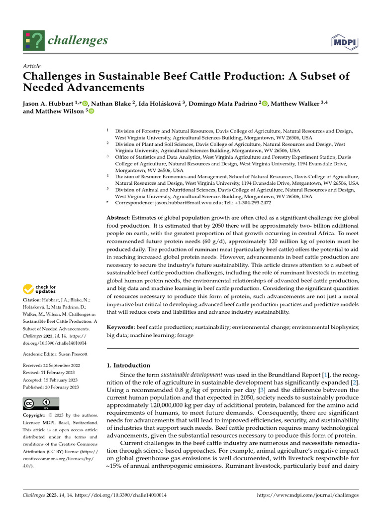 Challenges in Sustainable Beef | PDF | Machine Learning | Grazing