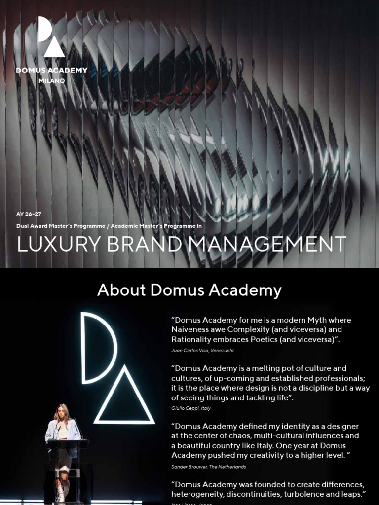 Luxury Brand Management Master's Program | PDF | Academic Degree | Brand