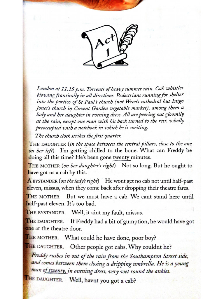 Pygmalion Act 1 | PDF
