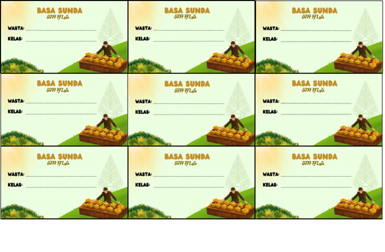 (Kelas Ix) Label Nama Aksara Sunda | PDF