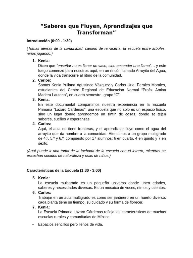 Guion Documental | PDF