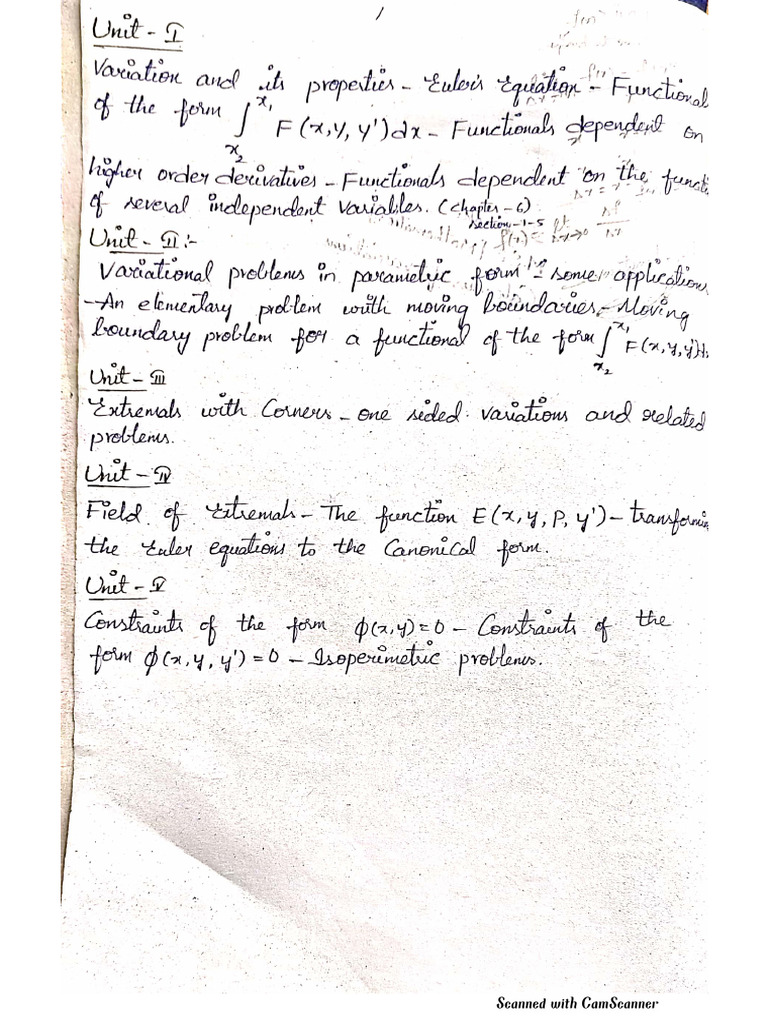 Calculus of Variations | PDF