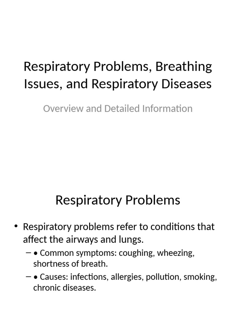Respiratory Presentation | PDF