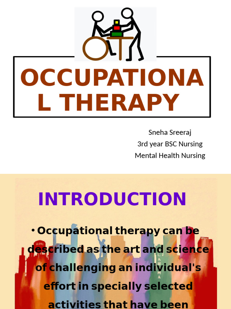 Occupation Therapy | PDF | Mental Disorder | Occupational Therapy