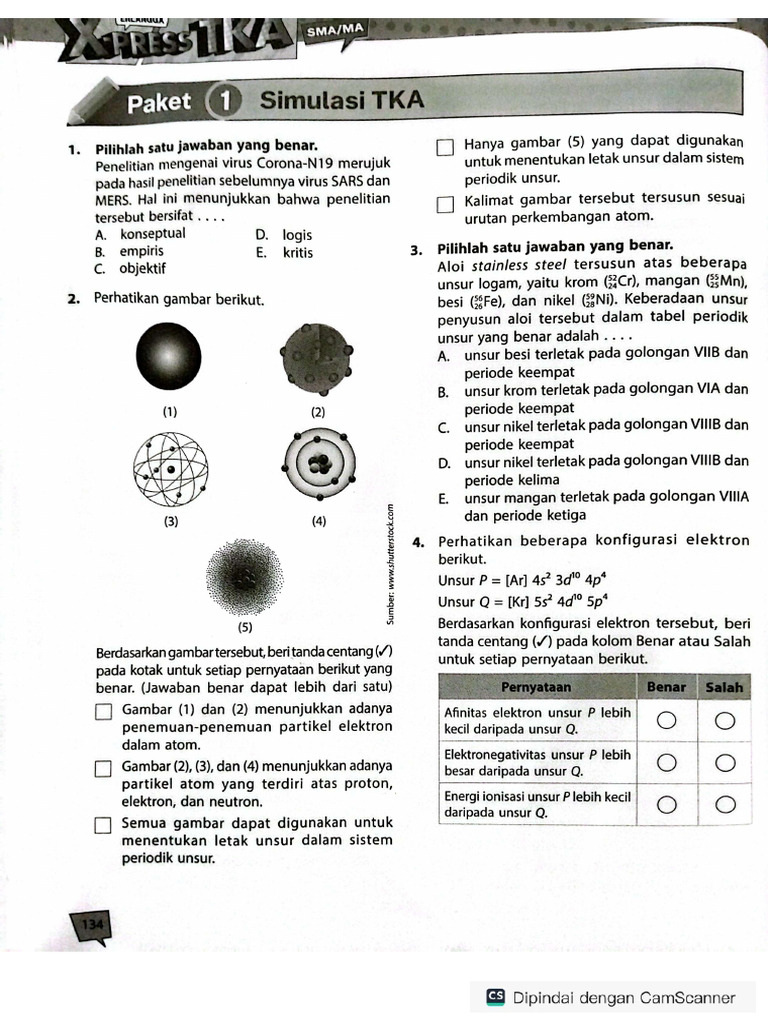 Latihan Soal Buku Erlangga TKA Kimia | PDF
