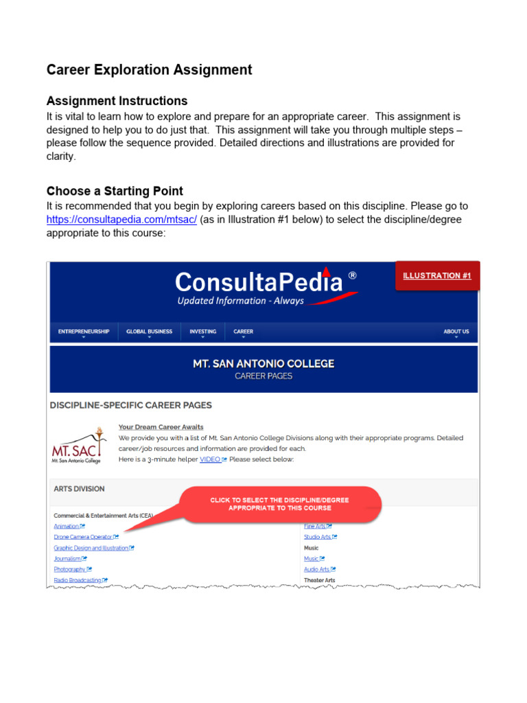 Career Exploration Assignment | PDF | World Wide Web | Internet & Web