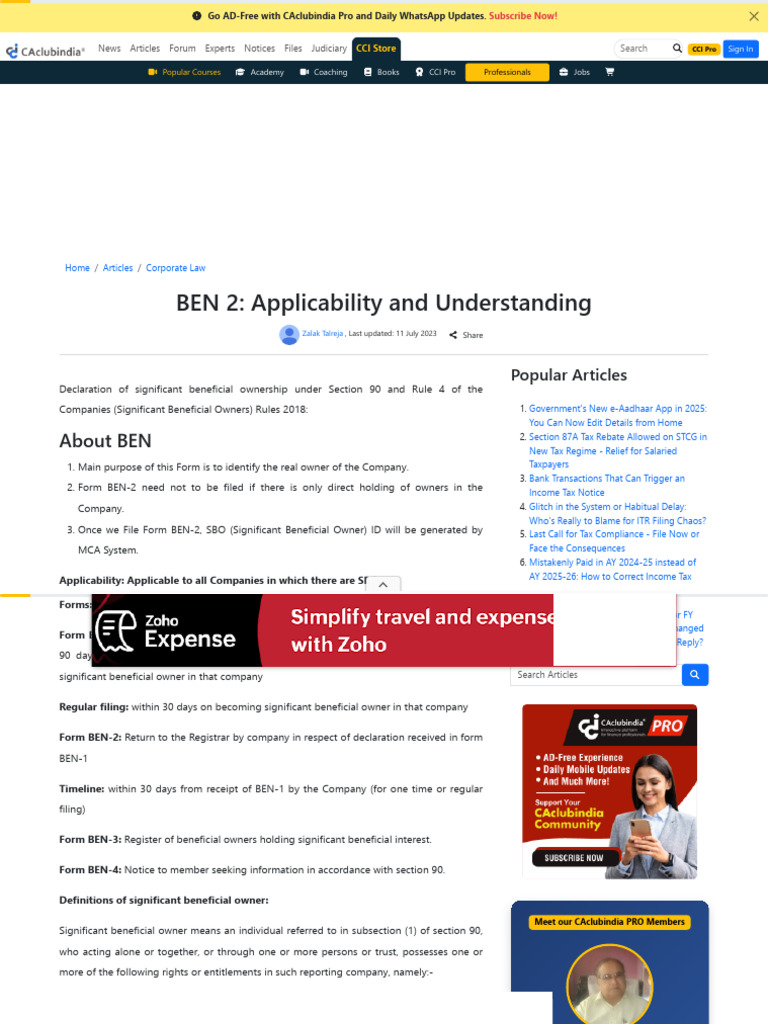 BEN 2 - Applicability and Understanding | PDF | Limited Liability ...