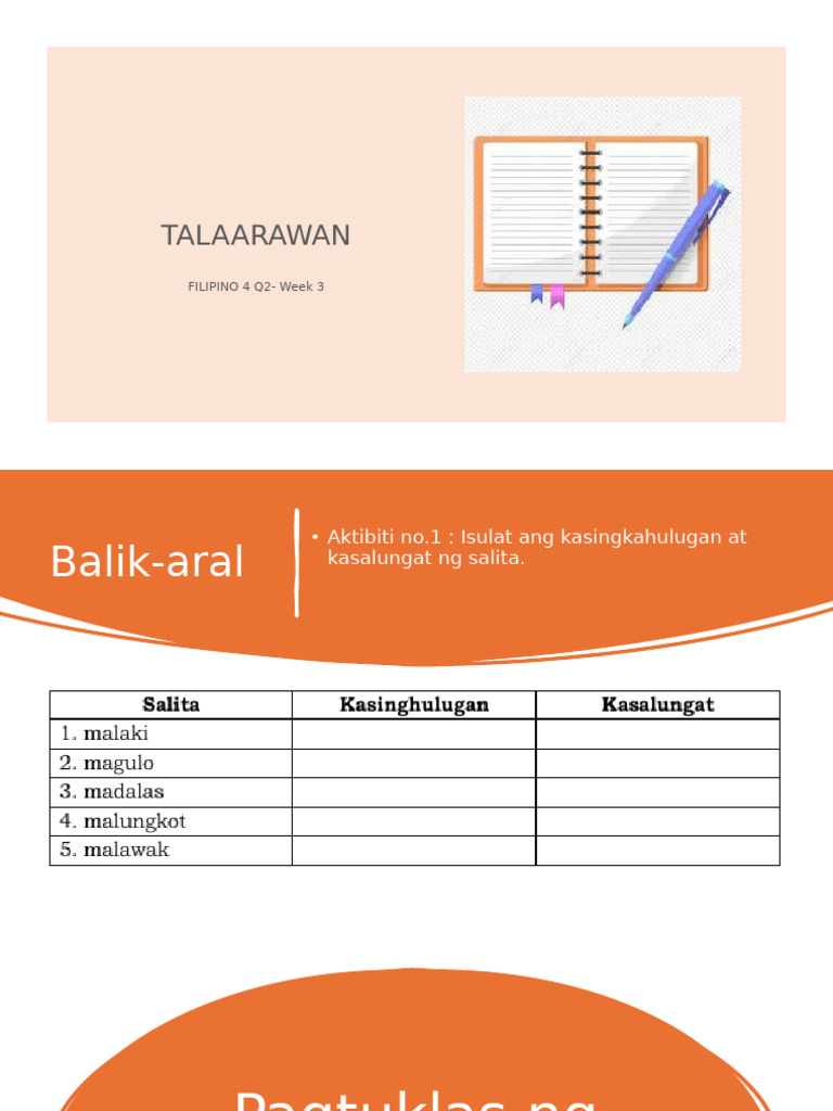 FILIPINO Q2-Week 3 Talaarawan-Denotasyon at Konotasyon | PDF