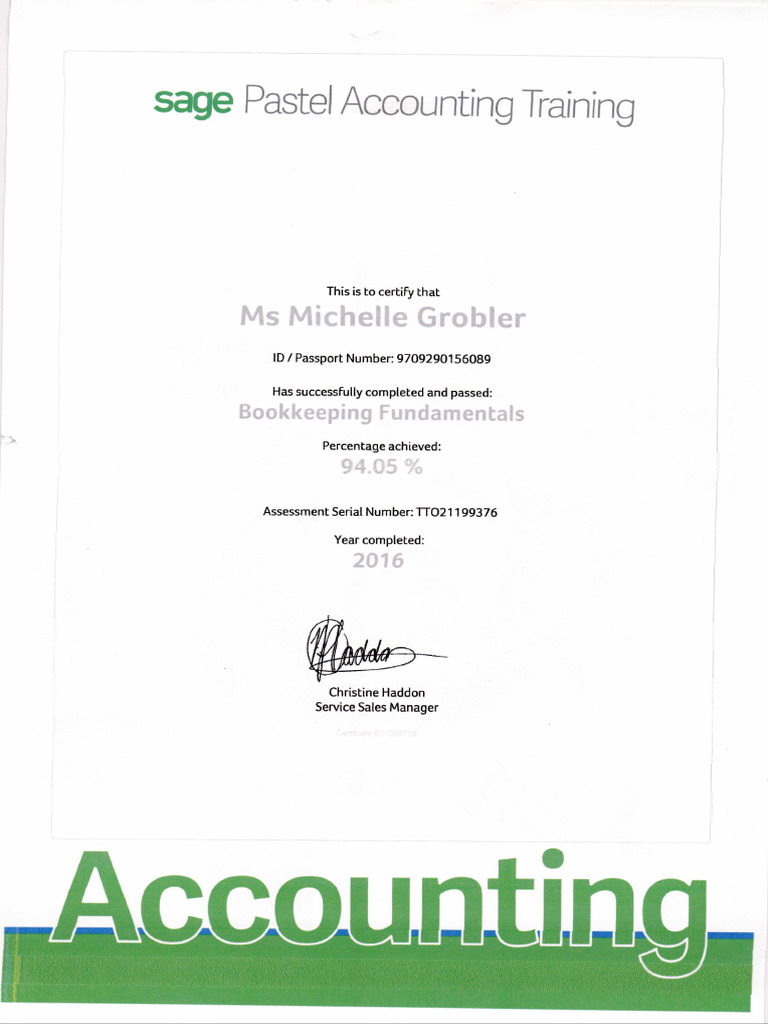 Michelle Pastel Bookkeeping | PDF