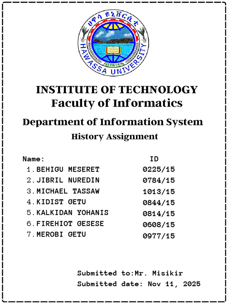 Institute of Technology Faculty of Informatics: Department of ...