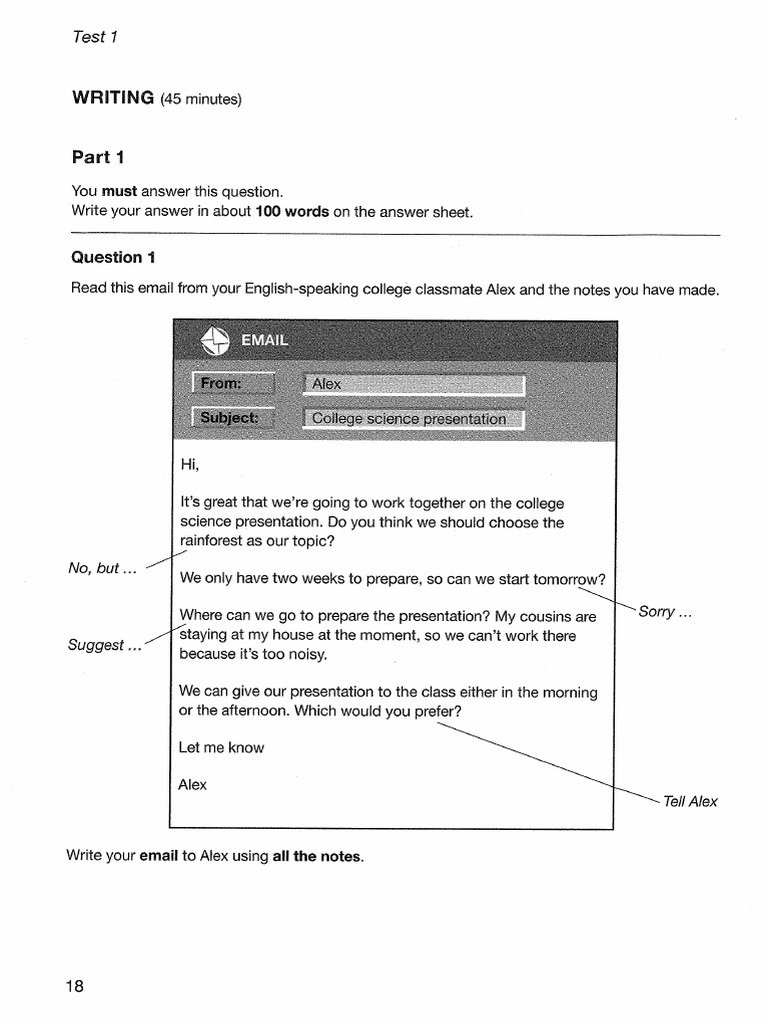Test 1 Writing | PDF