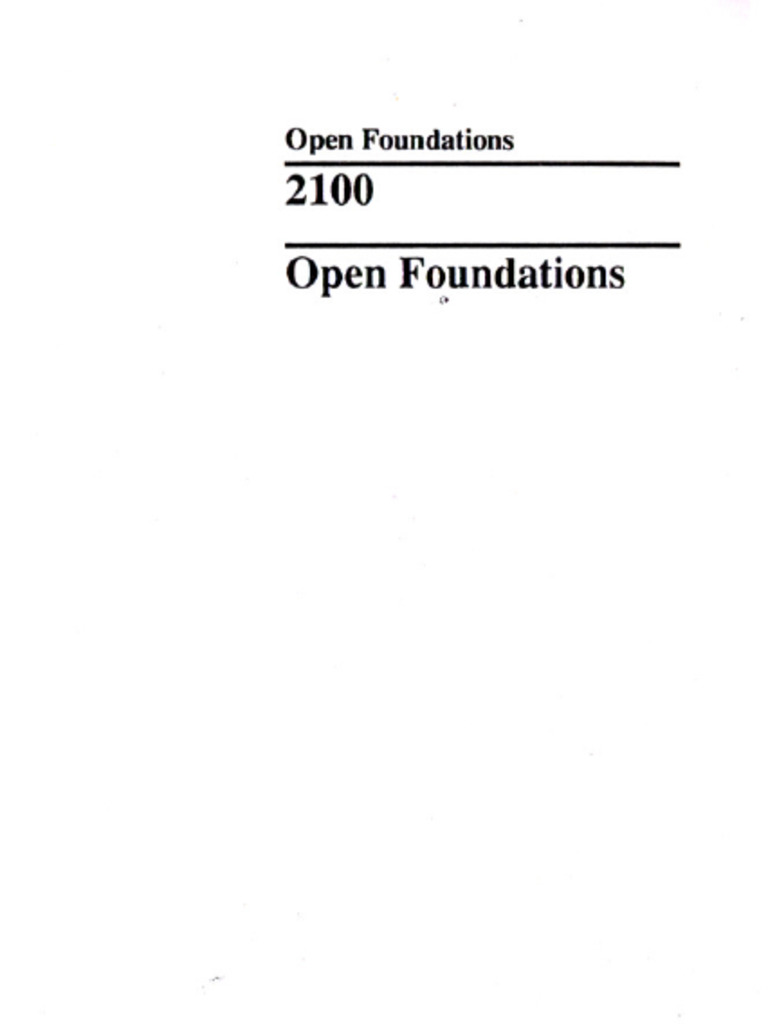 Open Foundations Construction Guidelines | PDF | Concrete | Foundation ...