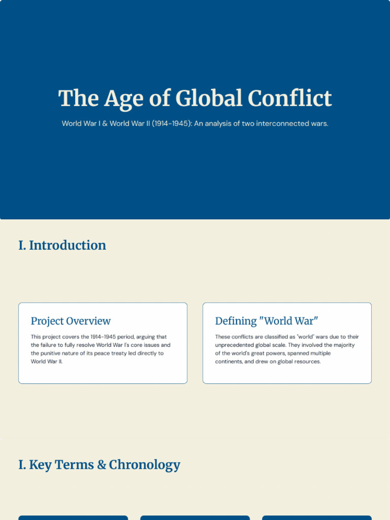 The Age of Global Conflict (1914-1945) | PDF