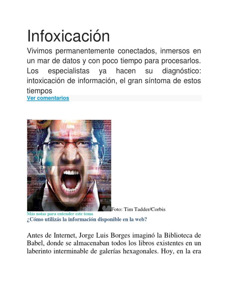 Infoxicación | PDF | Internet | Información