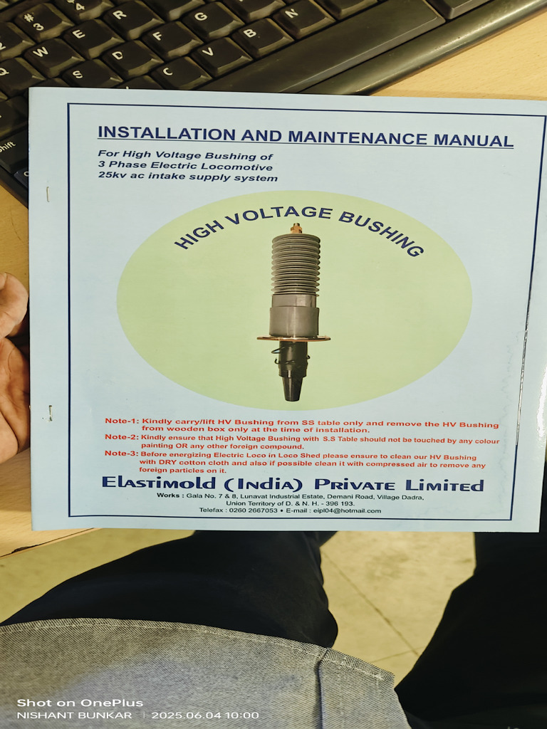 High Voltage Bushing Installation | PDF