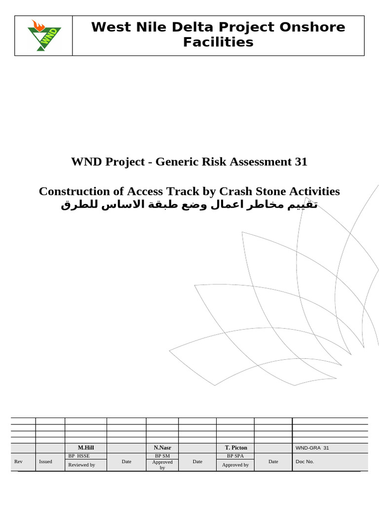 West Nile Delta Project Risk Assessment | PDF | Risk
