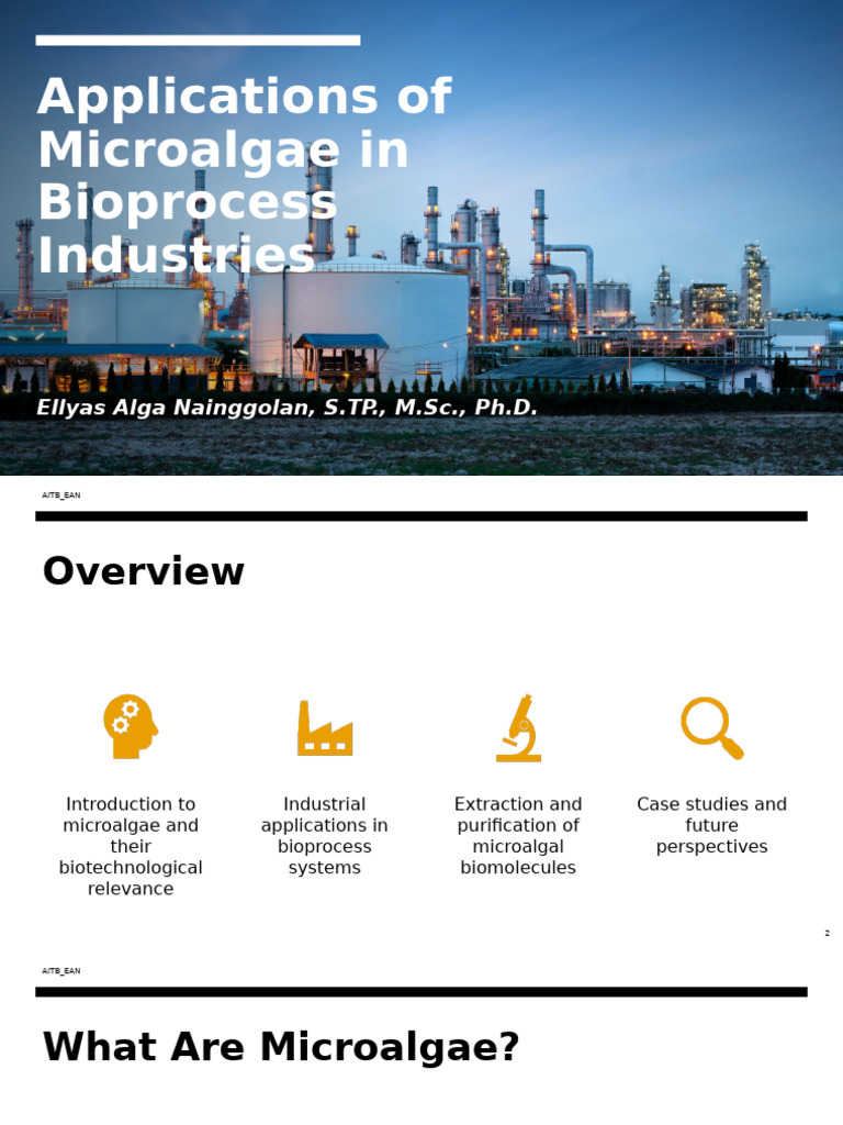 Applications of Microalgae in Bioprocess Industries | PDF | Cell ...