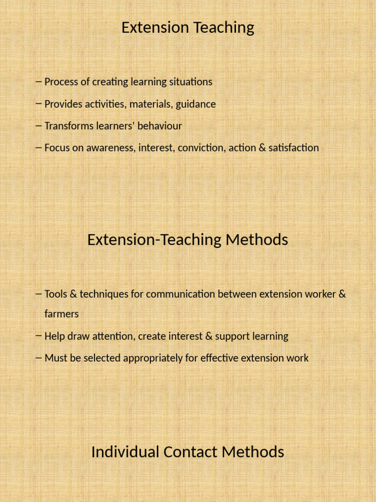 Extension Teaching Methods | PDF | Learning | Literacy