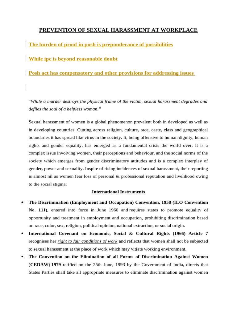 Workplace Sexual Harassment Prevention Guide | PDF | Sexual Harassment ...