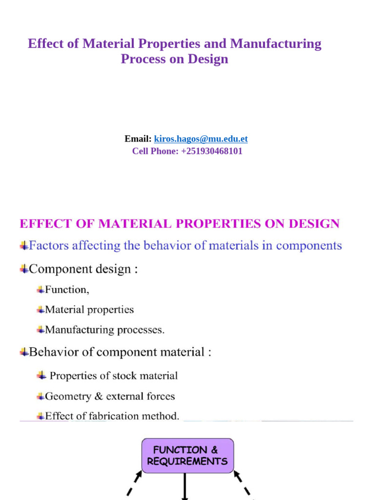 Effect of Material Properties and Manufacturing Process On Design 4 | PDF