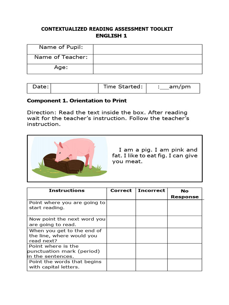 (Student's Material) Contextualized Reading Assessment Toolkit Ver. 2 ...