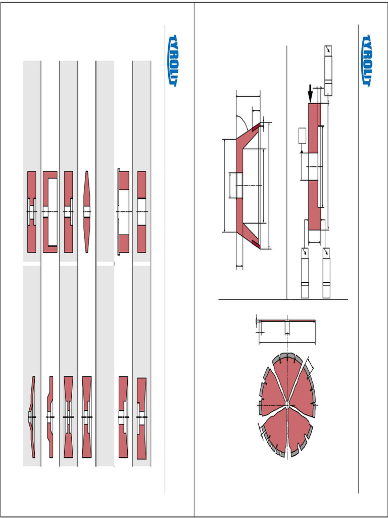 Design Shape Dimension (Tyrolit GW) | PDF | Grinding (Abrasive Cutting ...