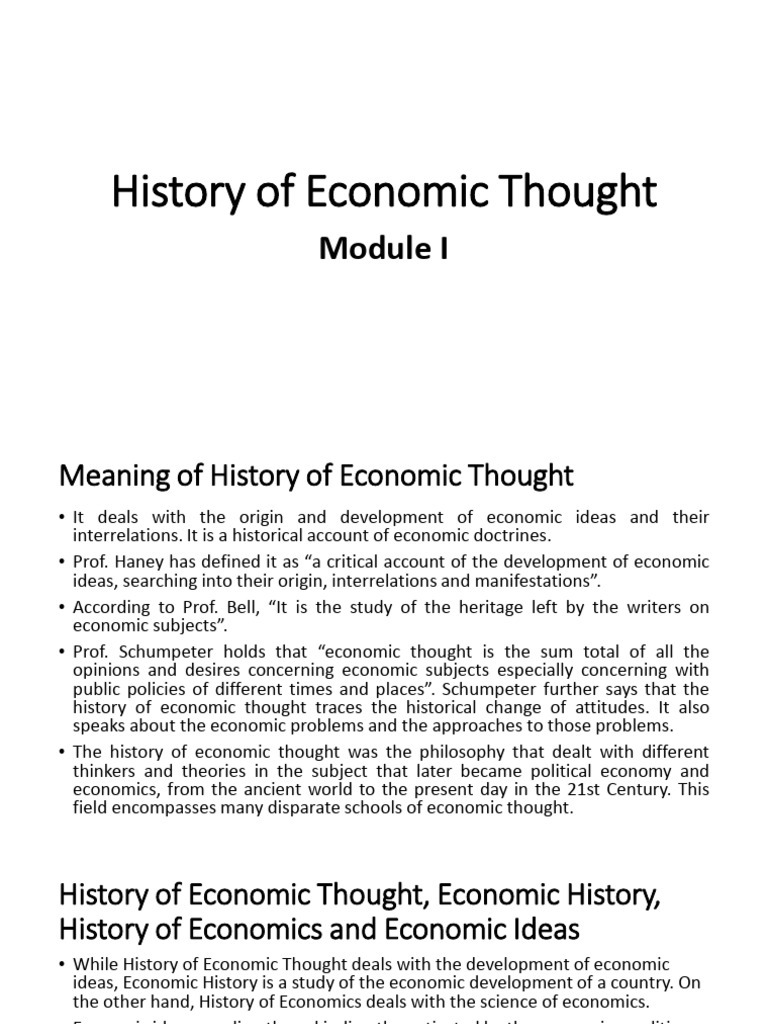 HoET Unit1 | PDF | Economics | Mean