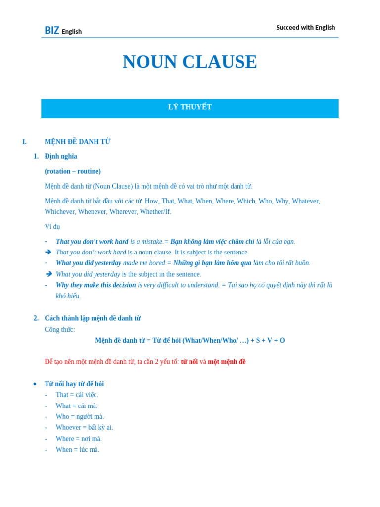 Unit 7 - Noun Clause | PDF