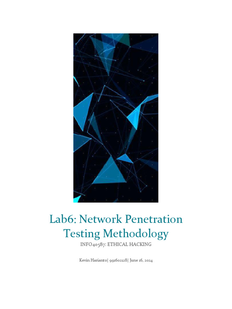 Lab 6 Network Penetration Testing Methodology 3 | PDF | Cyberspace ...